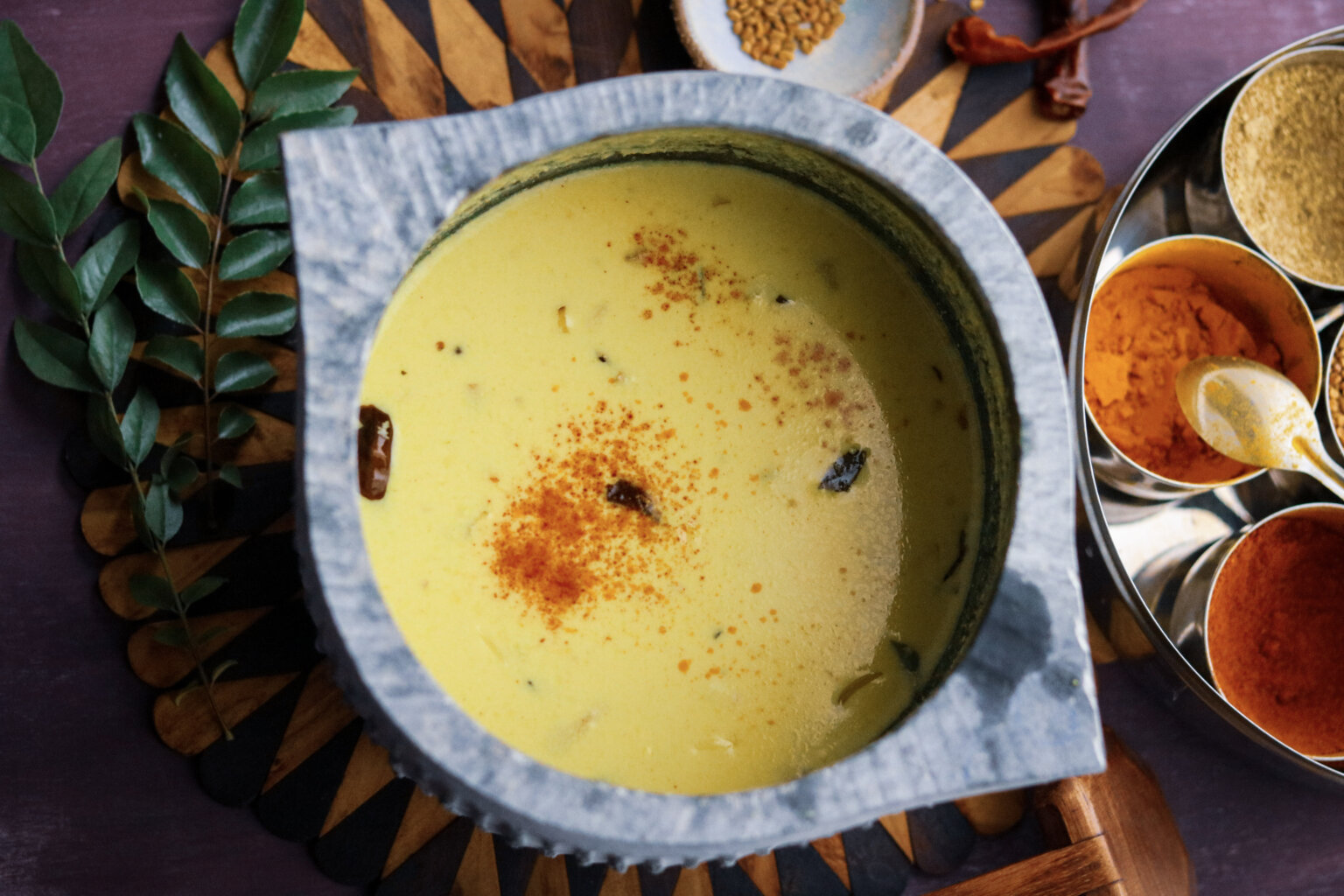 Moru (Kerala Spiced Yogurt) - The Familiar Kitchen