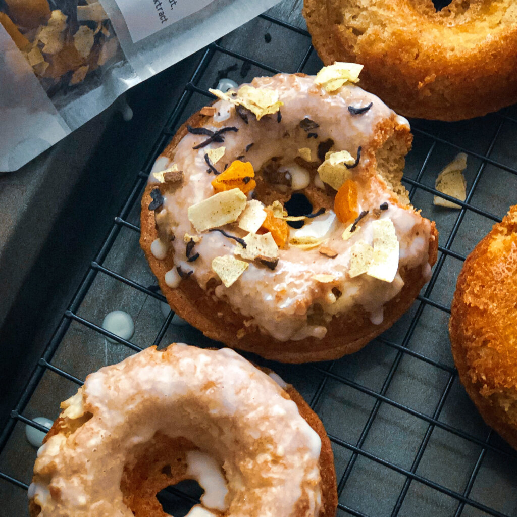 Baked Chai Donuts with Ginger Milk Glaze - The Familiar Kitchen