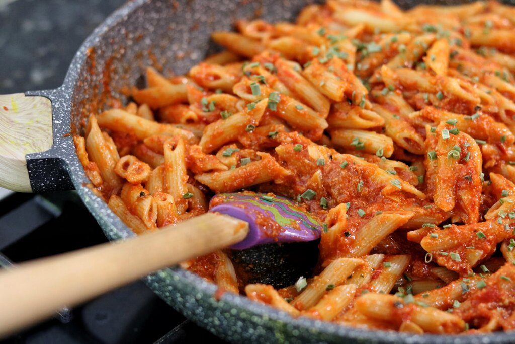 Harissa Lime Pasta - The Familiar Kitchen