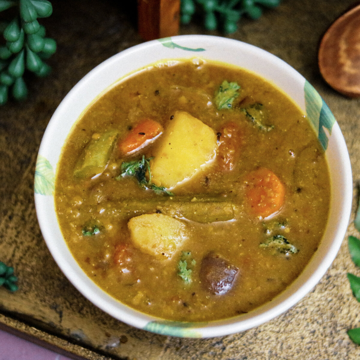 Sambar (a south indian vegetable stew) - The Familiar Kitchen